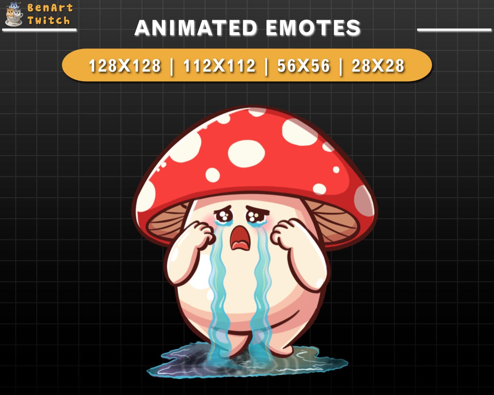 Animated Twitch Emote Mushroom Crying, Cute Twitch Emotes, Autumn ...