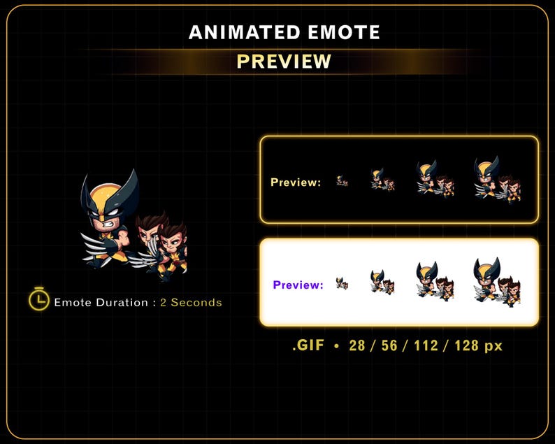 Animated Wolverine Twitch Raid Alert, Wolverine Twitch Emotes for ...