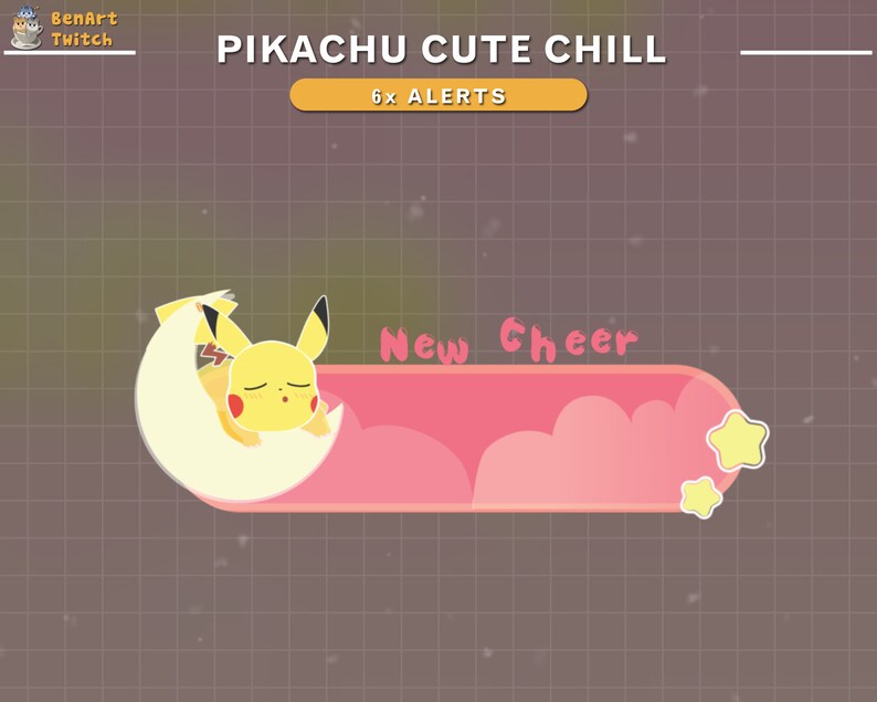 Animated Twitch Alerts Pikachu Chill , Cute Pokemon Twitch Alerts, Cute ...