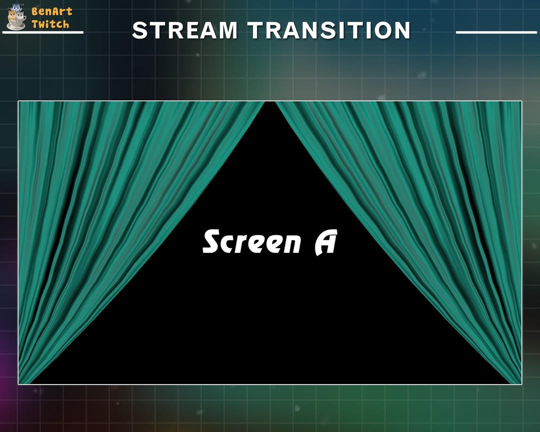 Curtain Stream Transition, Green Curtain Stream Transition, Green ...