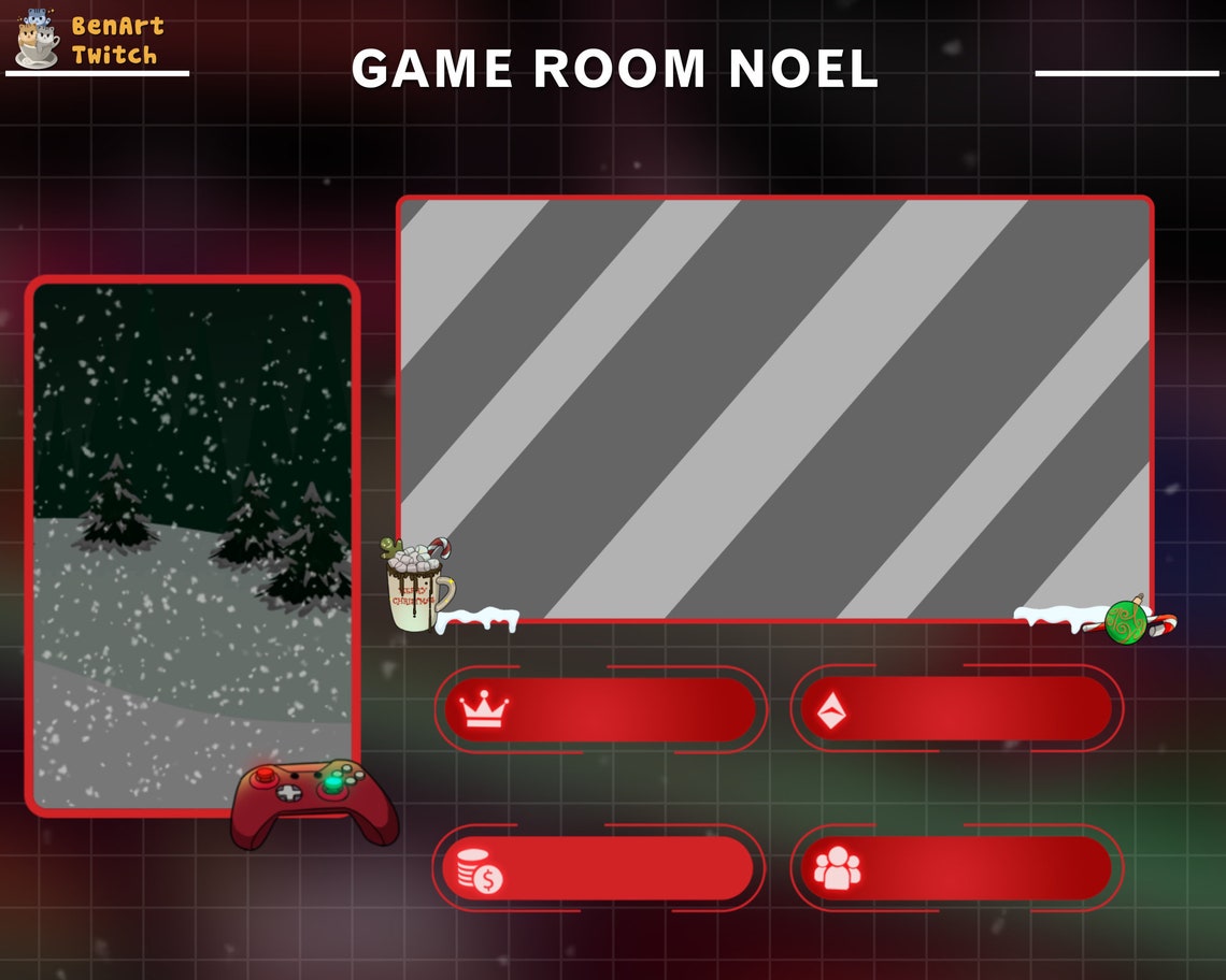 Animated Twitch Overlay Game Room Christmas Lo-fi Room Xmas - Etsy Canada