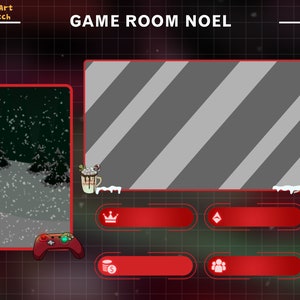 Animated Twitch Overlay Game Room Christmas, Lo-fi Room Xmas Stream ...