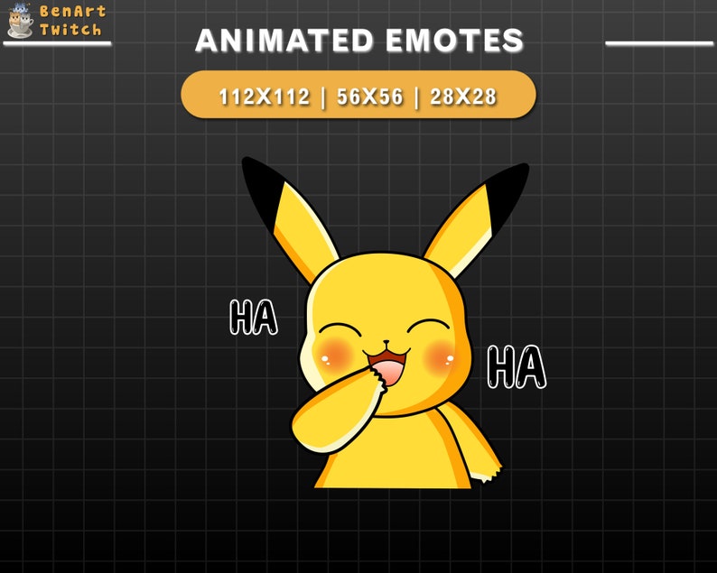 Animated Twitch Emote Pikachu Laughing, Cute Pokemon Twitch Emotes ...