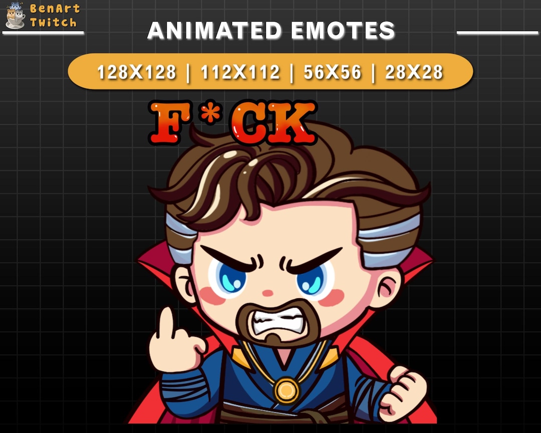 Animated Twitch Emote Middle Finger Doctor Strange, Marvel Twitch ...