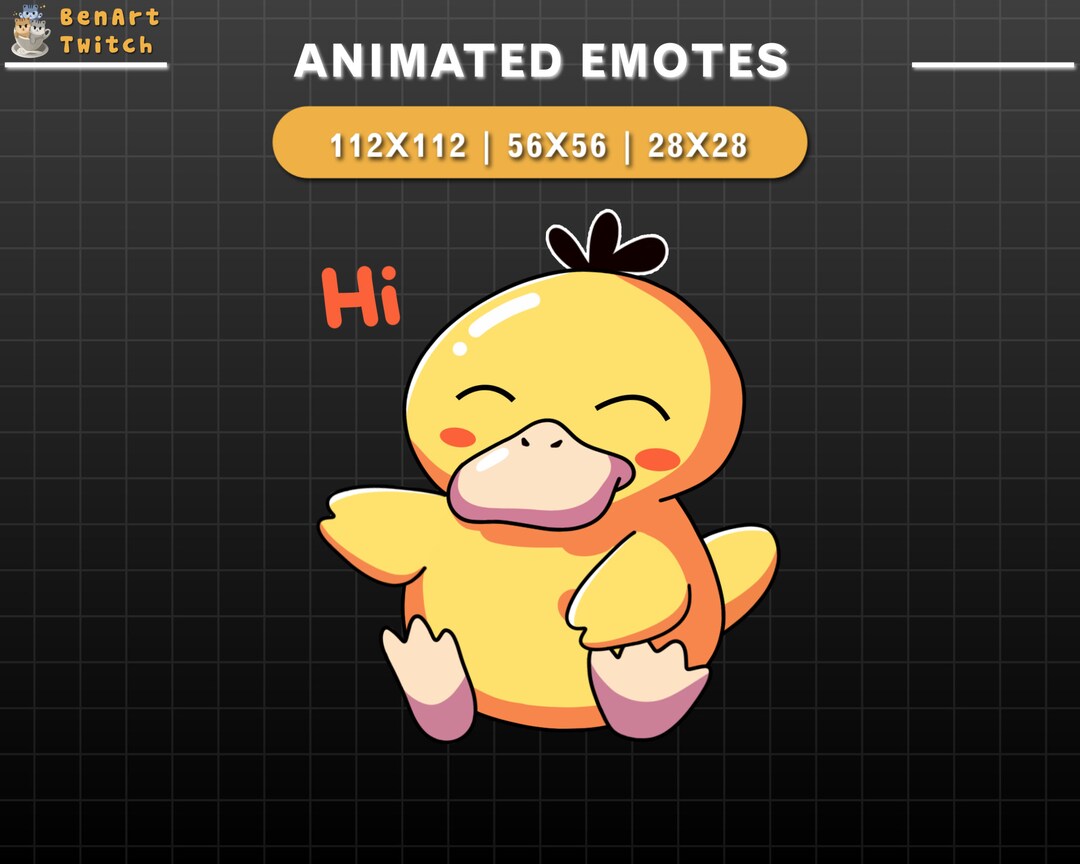 Animated Twitch Emote Cute Duck Say Hi, Cute Pokemon Twitch Emotes ...