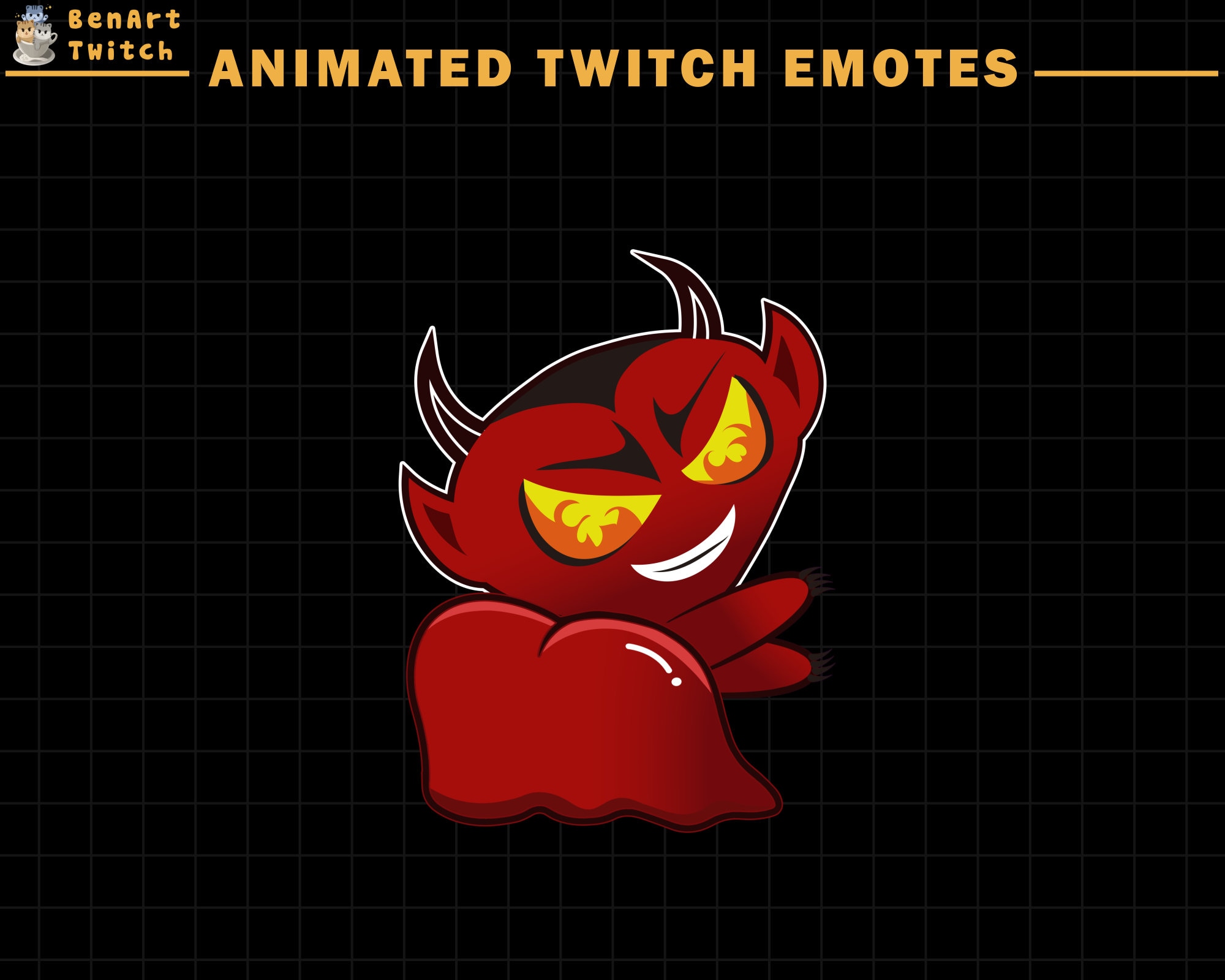 Animated Twitch Emote Cute Red Devil Dancing, Halloween Twitch Emotes ...