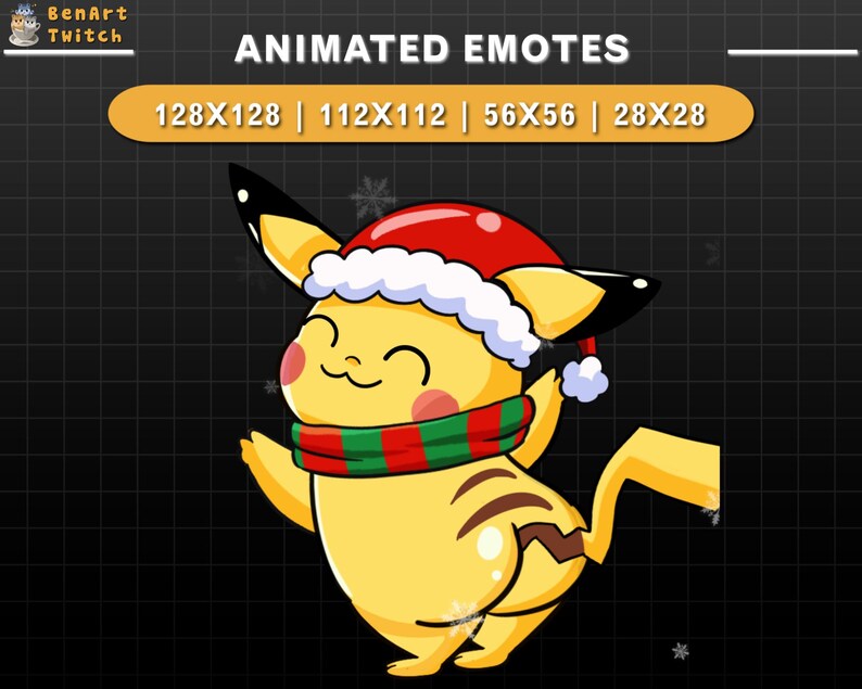 Animated Christmas Twitch Emote Pikachu Dancing, Pikachu Twitch Emotes ...