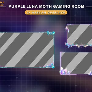 3x Animated Crystal Webcam Overlay, Celestial Twitch Webcam Borders - Etsy