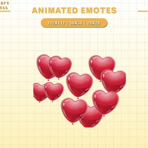 Animated Twitch Emote Balloons Heart Flying, Love Twitch Emotes ...