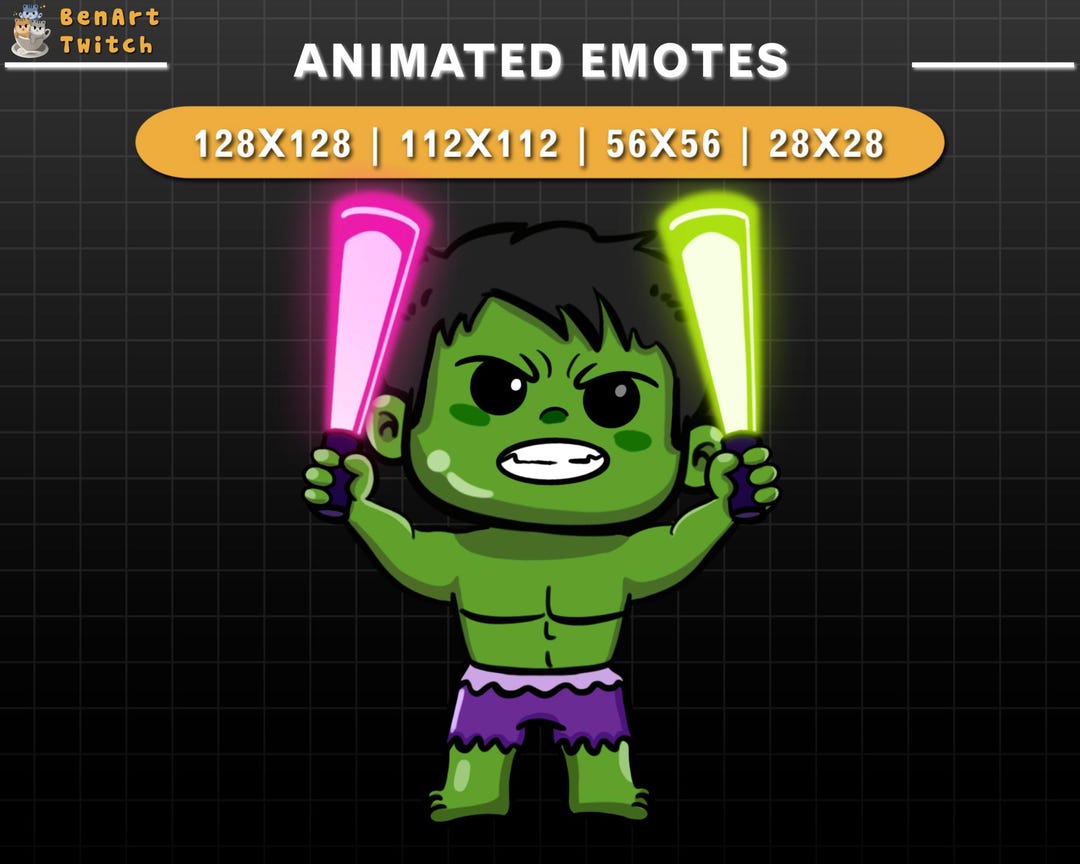 Animated Twitch Emote Doctor Hulk Cheering, Marvel Twitch Emotes, Cute ...