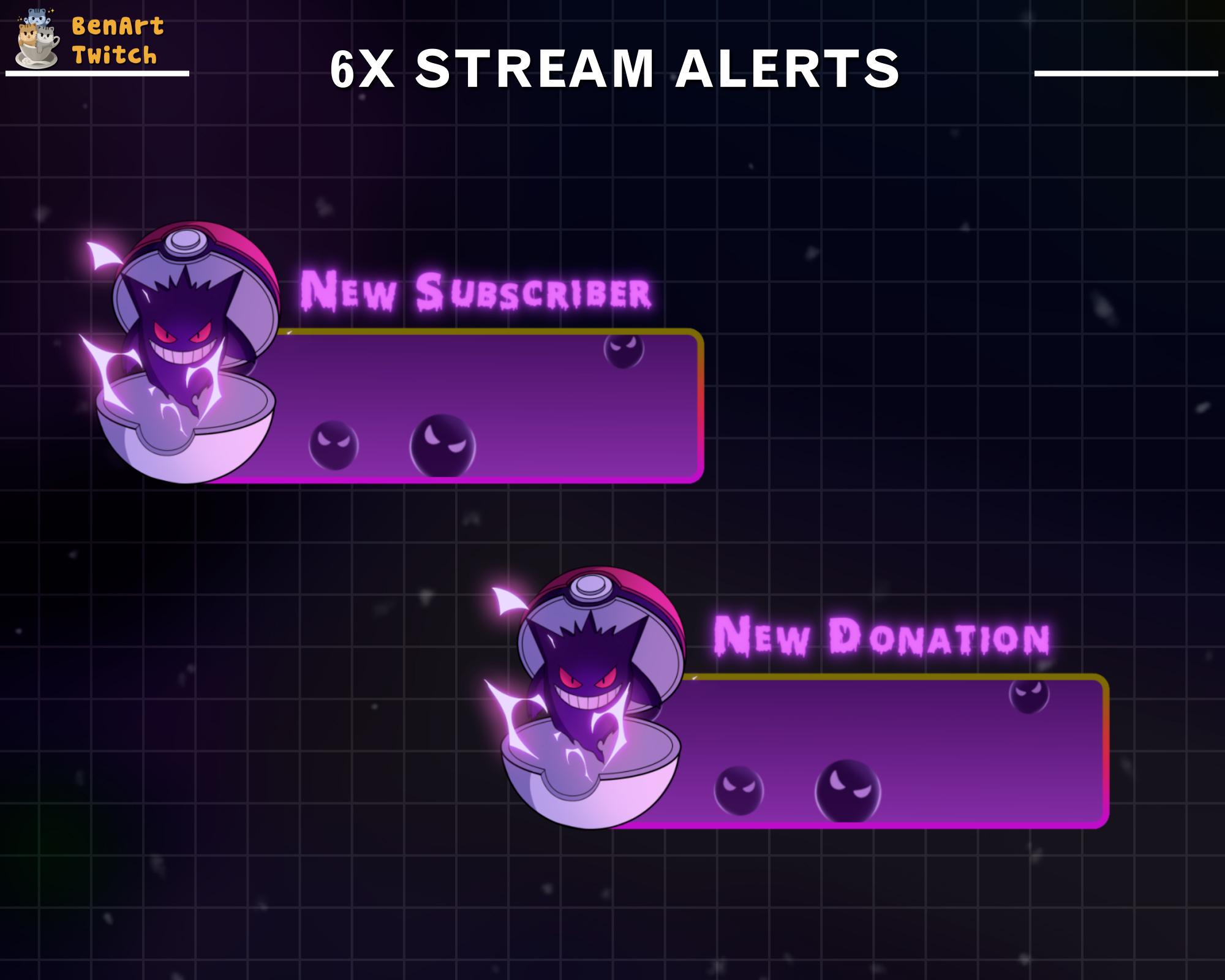 Gengar Twitch Alert– Animated Gengar Stream Alert, Twitch Overlay ...