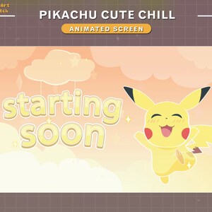 Animated Pikachu Twitch Overlay, Cute Pokemon Stream Overlay, Kawaii ...