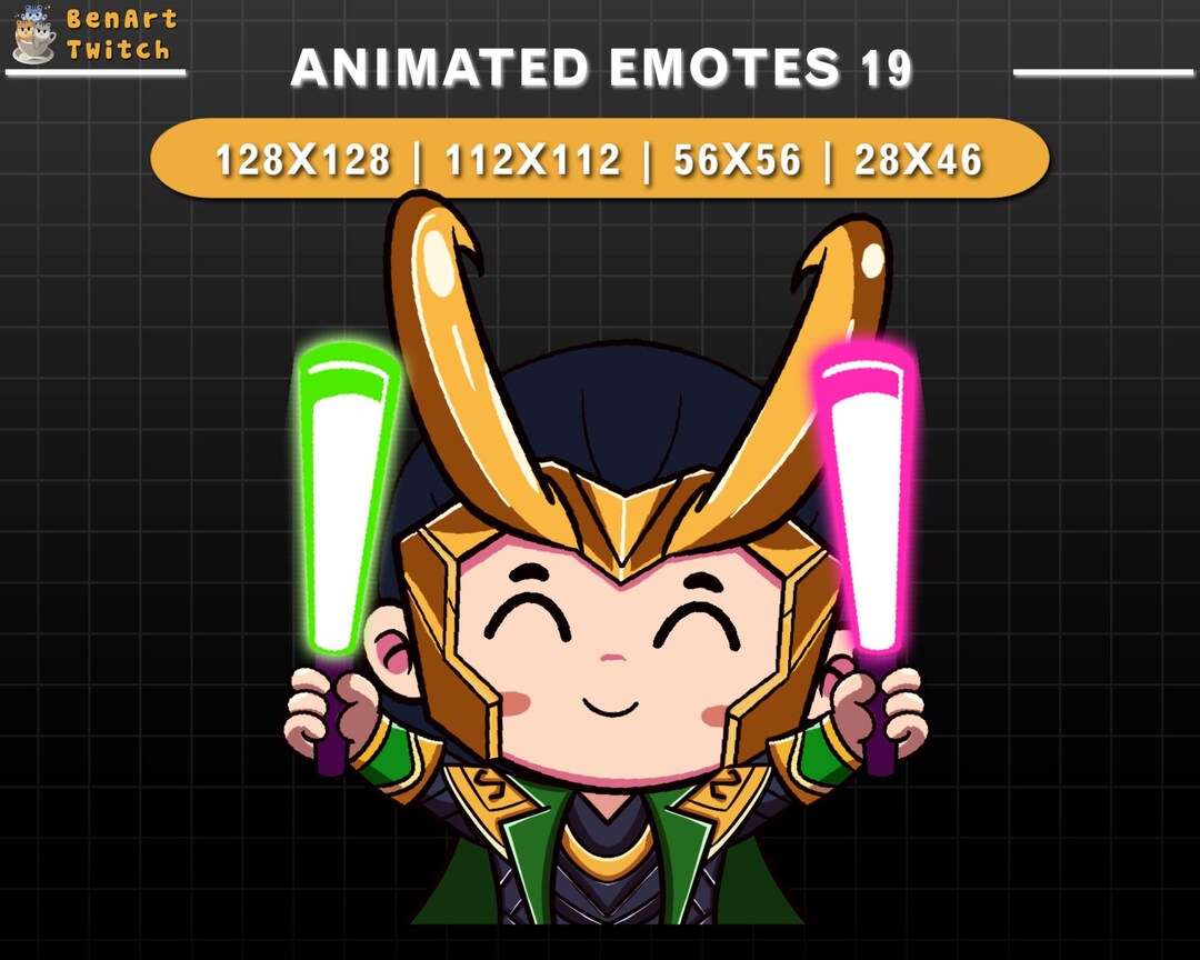 Animated Twitch Emote Doctor Loki Cheering, Marvel Twitch Emotes, Cute ...