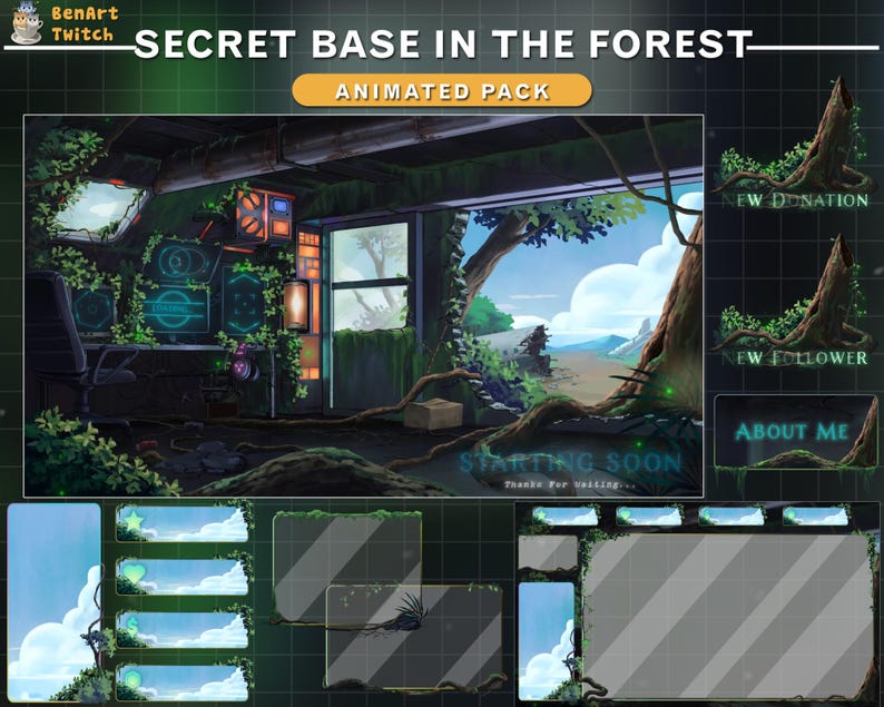 Paquete de transmisión animada: Futuro retro, superposición animada ...