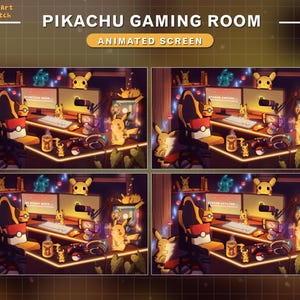 Animated Twitch Screens Game Room Pikachu, Cute Pikachu Stream Screens ...