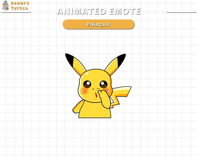 Animated Twitch Emote Pikachu Picks Nose Cute Pokemon Twitch - Etsy