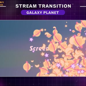 Galaxy Planet Stream Transition, the Moon, Star Transition, Twitch OBS ...