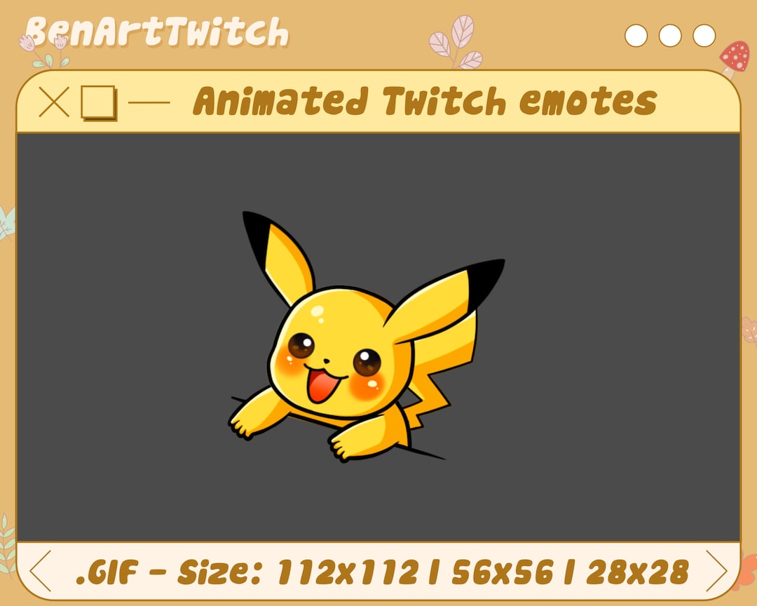Animated Twitch Emote Cute Pikachu, Cute Pokemon Twitch Emotes V2, Cute ...