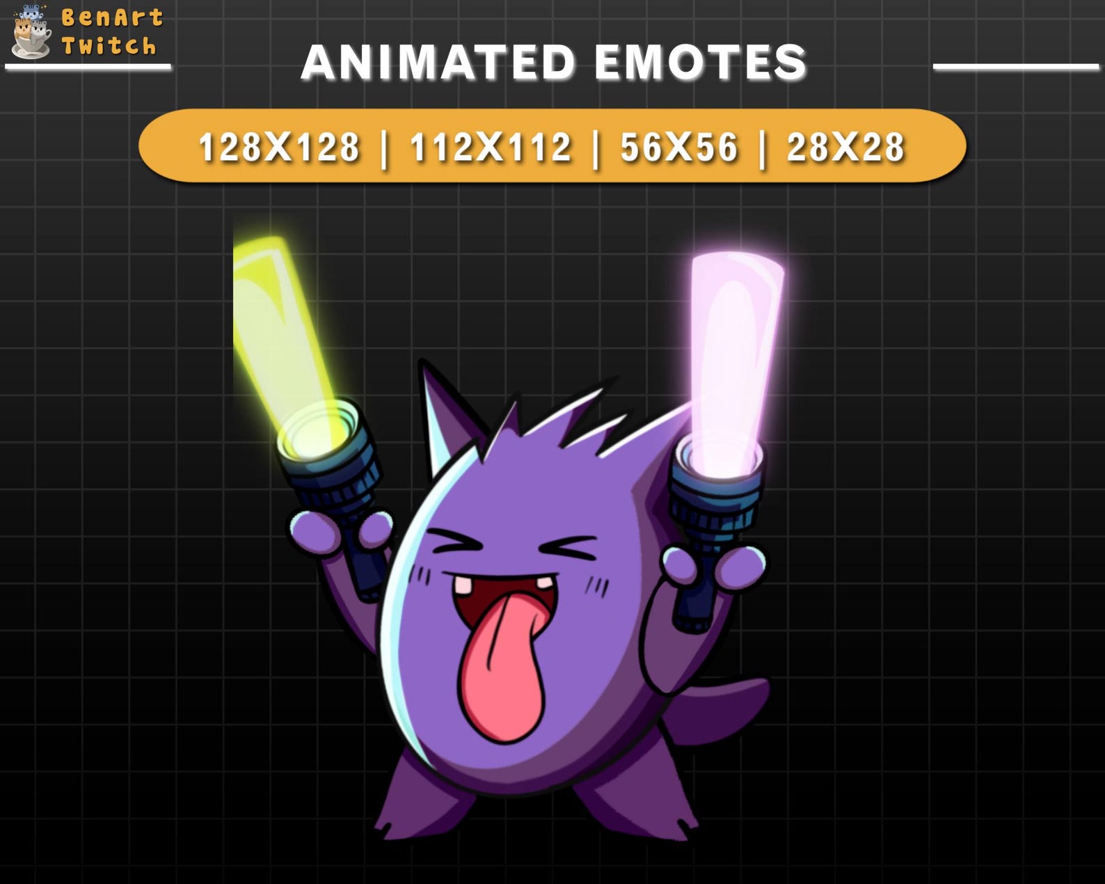 Animated Twitch Emote Gengar Cheering, Cute Pokemon Twitch Emotes, Cute ...