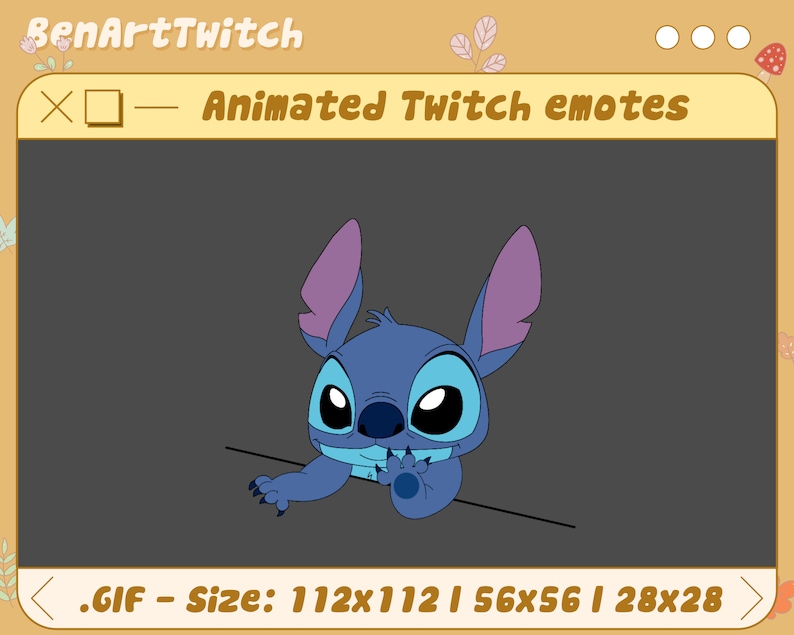 Animated Stitch Twitch Emote, Cute Twitch Meme Emotes, Cute Emotes for ...