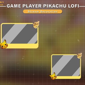 Animated Webcam Overlay Lo-fi Desk Pikachu, Cute Pikachu Twitch Webcam ...
