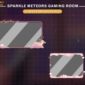 3x Animated Webcam Overlay Galaxy, Star, Cloud, Night Sky Twitch Webcam ...