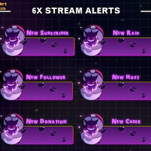 Gengar Twitch Overlay – Animated Stream Package With Lofi Desk, Cozy ...
