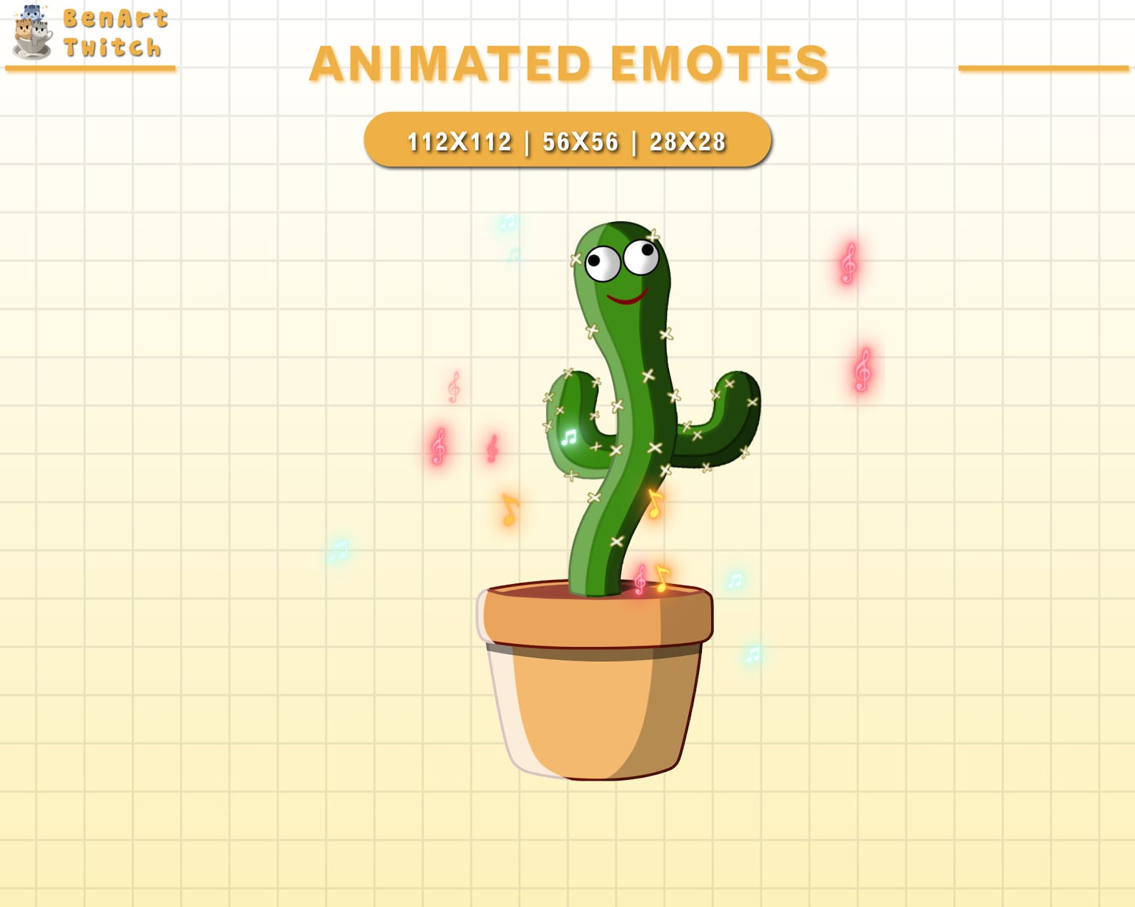 Animated Twitch Emote Dancing Cactus, Cute Cactus Twitch Emotes, Cute ...