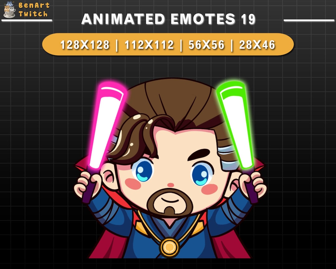 Animated Twitch Emote Doctor Strange Cheering, Marvel Twitch Emotes ...