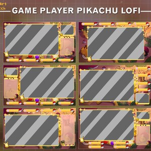 Animated Twitch Overlay Lo-fi Desk Pikachu, Cute Pikachu Stream Package ...