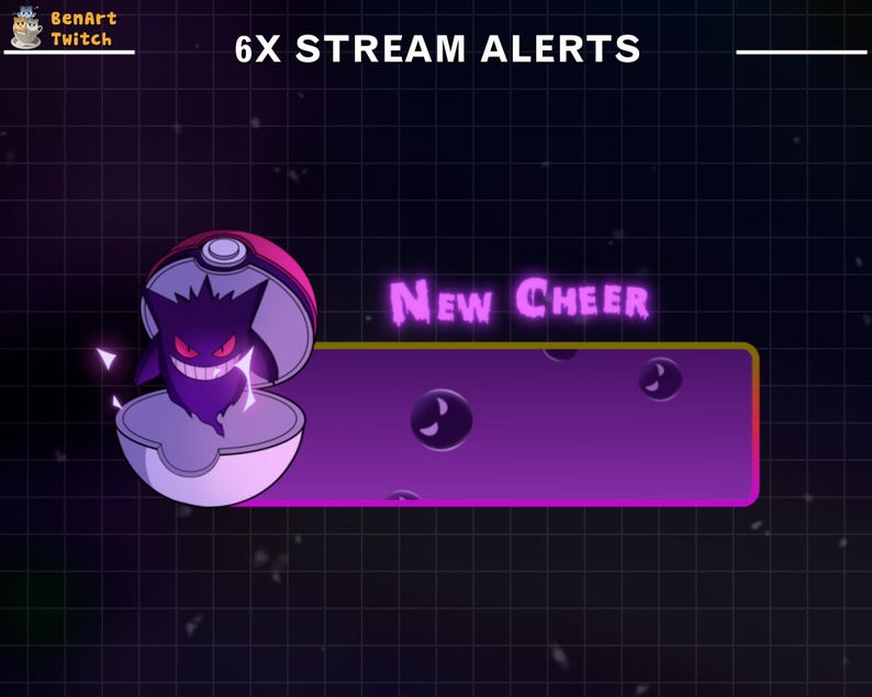 Gengar Twitch Alert– Animated Gengar Stream Alert, Twitch Overlay ...