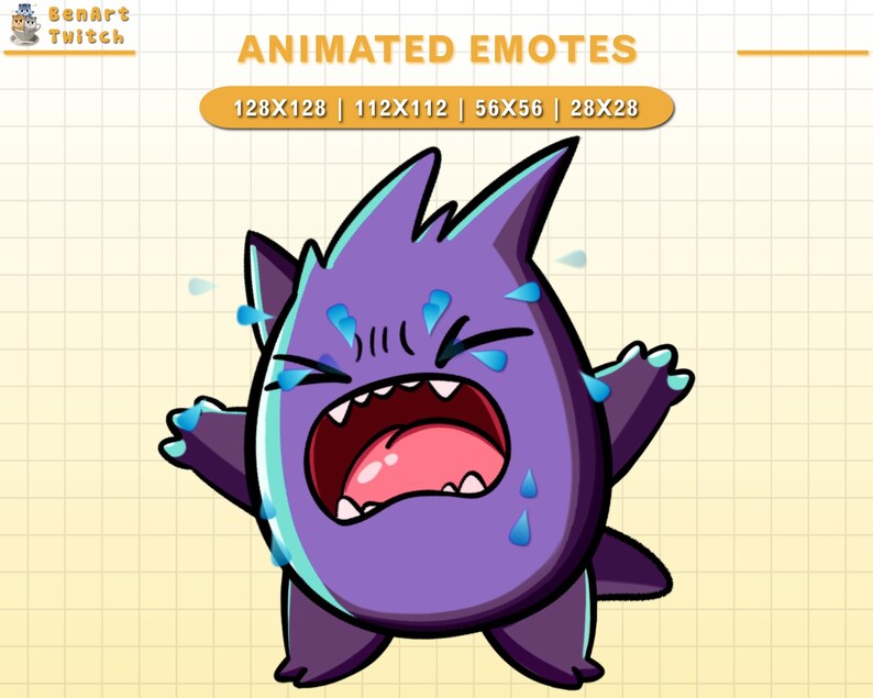 Animated Twitch Emote Gengar Cry, Cute Pokemon Twitch Emotes, Cute ...