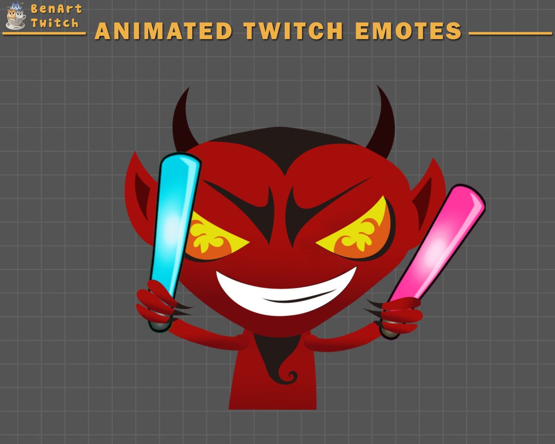 Animated Twitch Emote Red Devil Cheering Halloween Twitch - Etsy