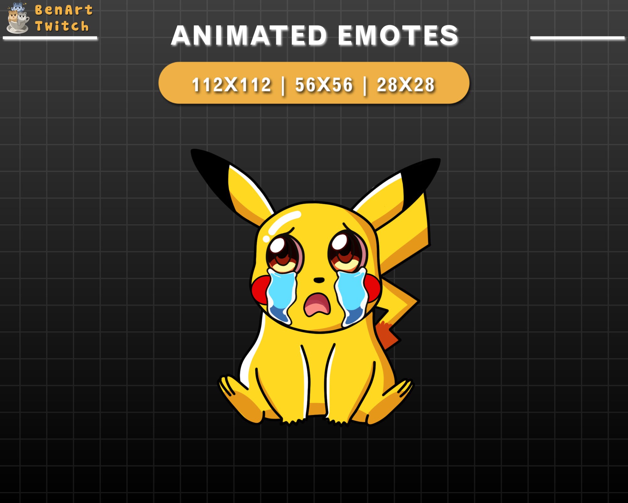 Animated Twitch Emote Pikachu Crying, Pokemon Dancing Twitch Emotes ...