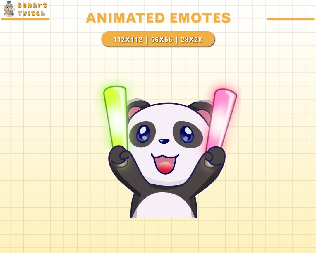 Animated Twitch Emote Panda Cheering, Cute Panda Twitch Emotes, Cute ...