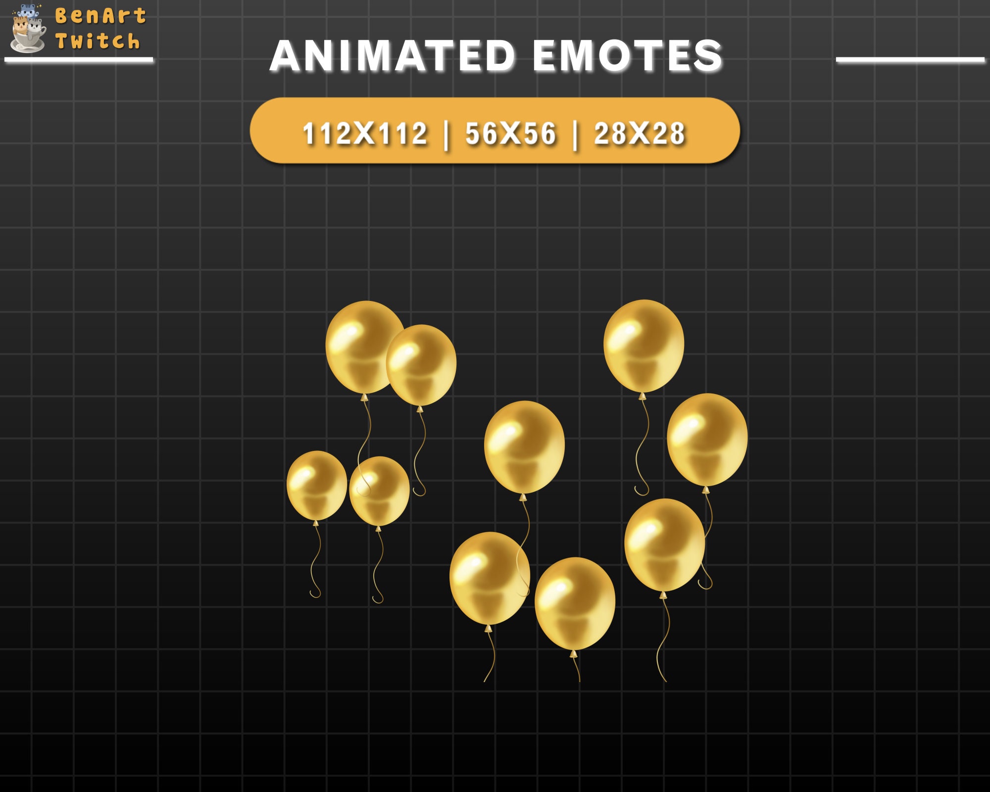 Animated Twitch Emote Balloons Flying, Partytwitch Emotes, Cute Emotes ...