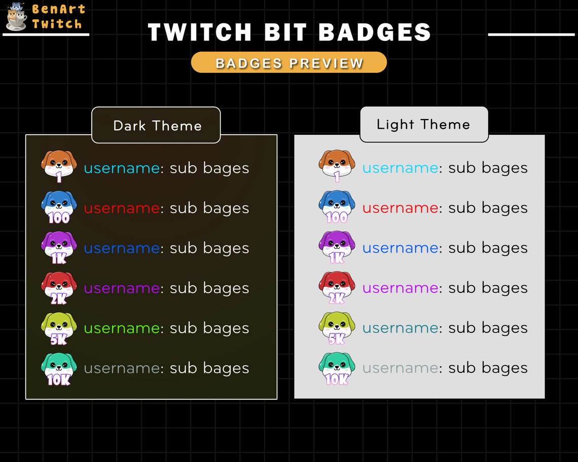 30x Face Dogs Twitch Bit Badges, Cute Dogs Twitch Badges, Complete ...