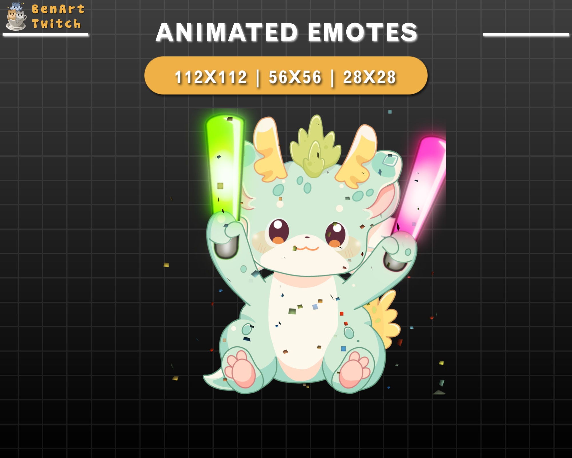 Animated Twitch Emote Cute Pokemon Cheering, Sea Dragon Twitch Emotes ...