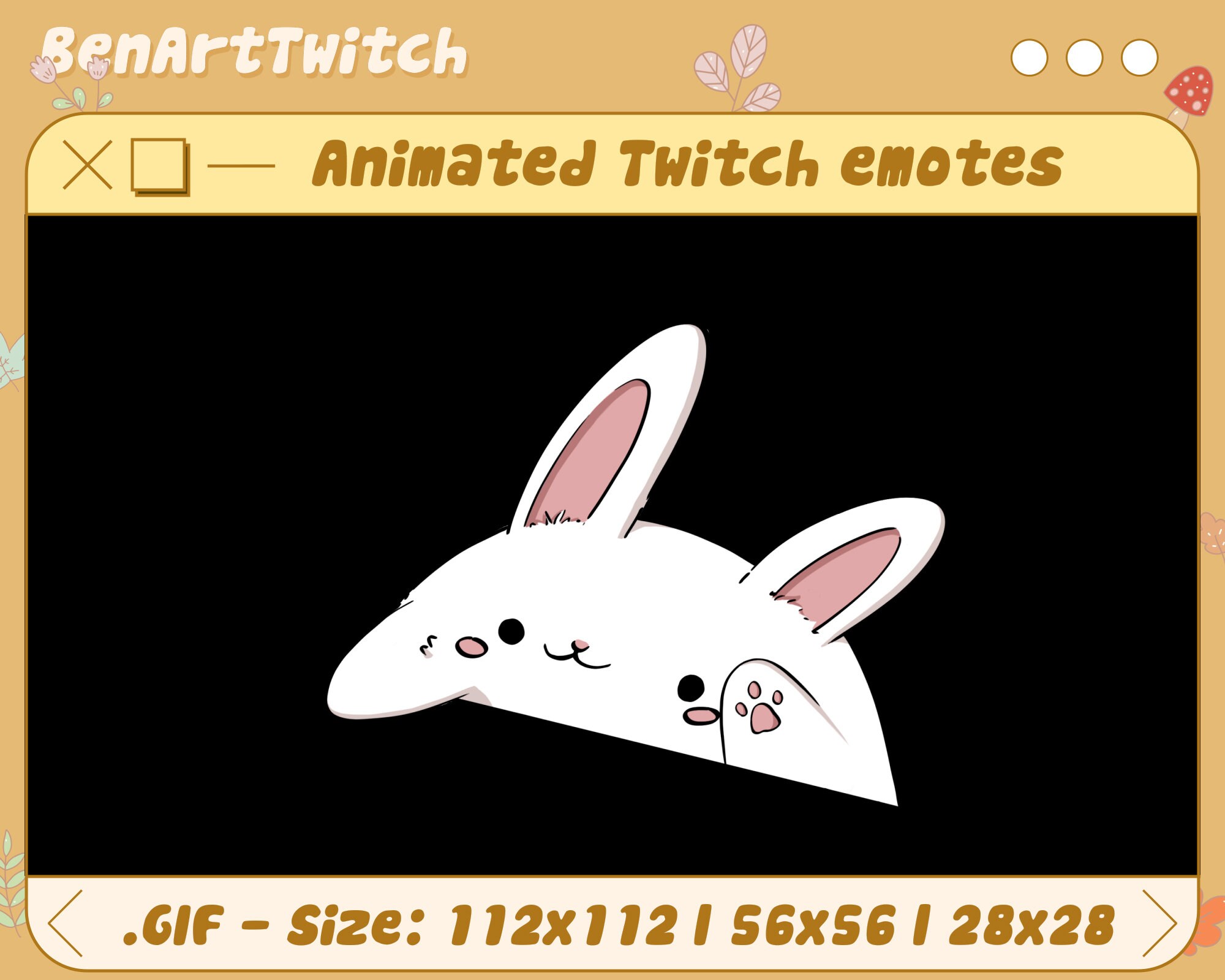 Animated Bunny Twitch Emote, Cute Rabbit Twitch Meme Emotes, Cute ...