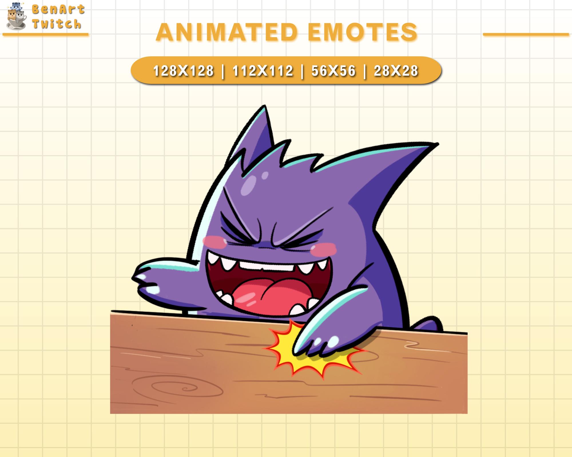 Animated Twitch Emote Gengar Bongo Tabs, Cute Pokemon Twitch Emotes ...