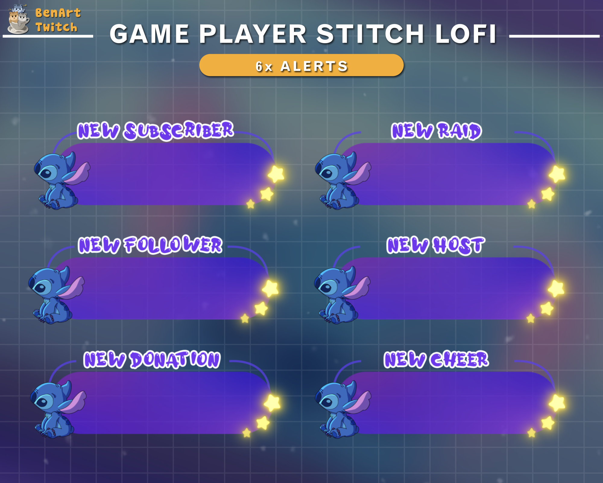 Animated Twitch Alerts Cute Stitch, Stitch Stream Alerts, Stitch Twitch ...