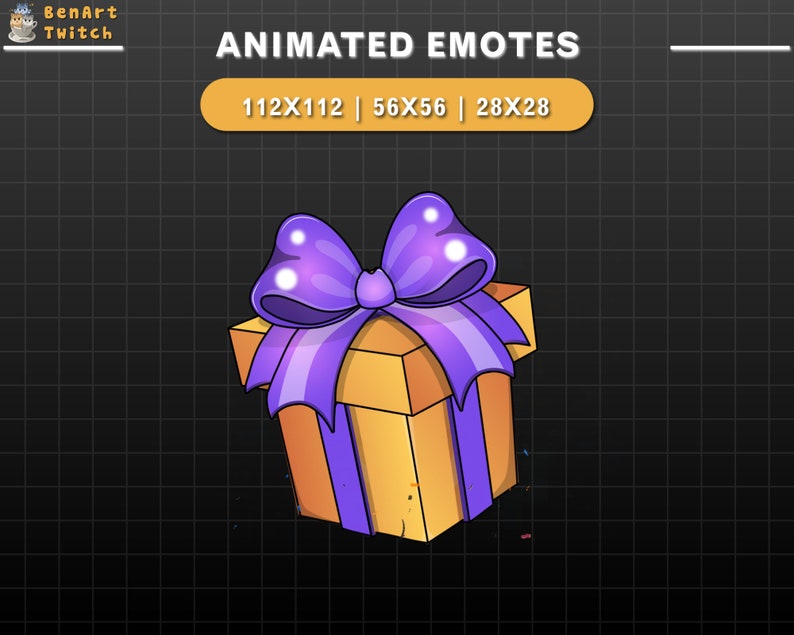Animated Twitch Emote Christmas Gift Box, Cute Christmas Twitch Emotes ...