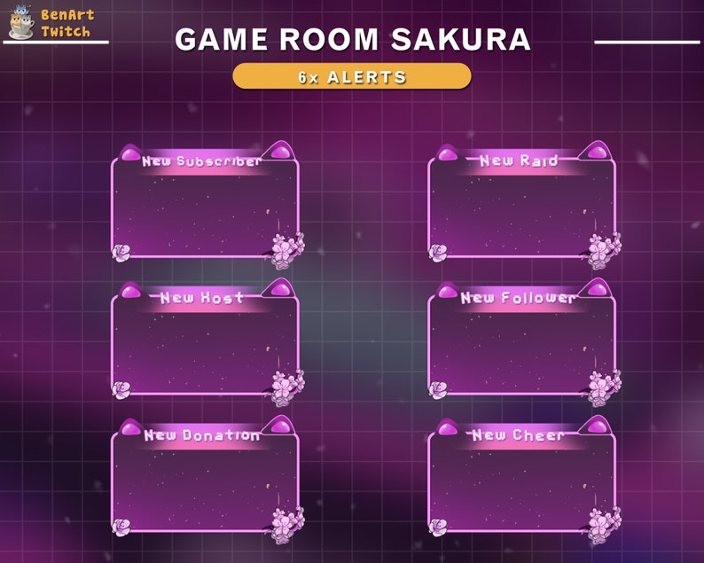 Animated Twitch Overlay Cherry Blossom PC Room, Aesthetic Lo-fi Pink ...