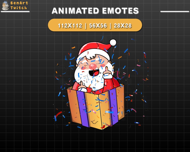 Animated Twitch Emote Christmas Gift Box, Cute Christmas Twitch Emotes ...