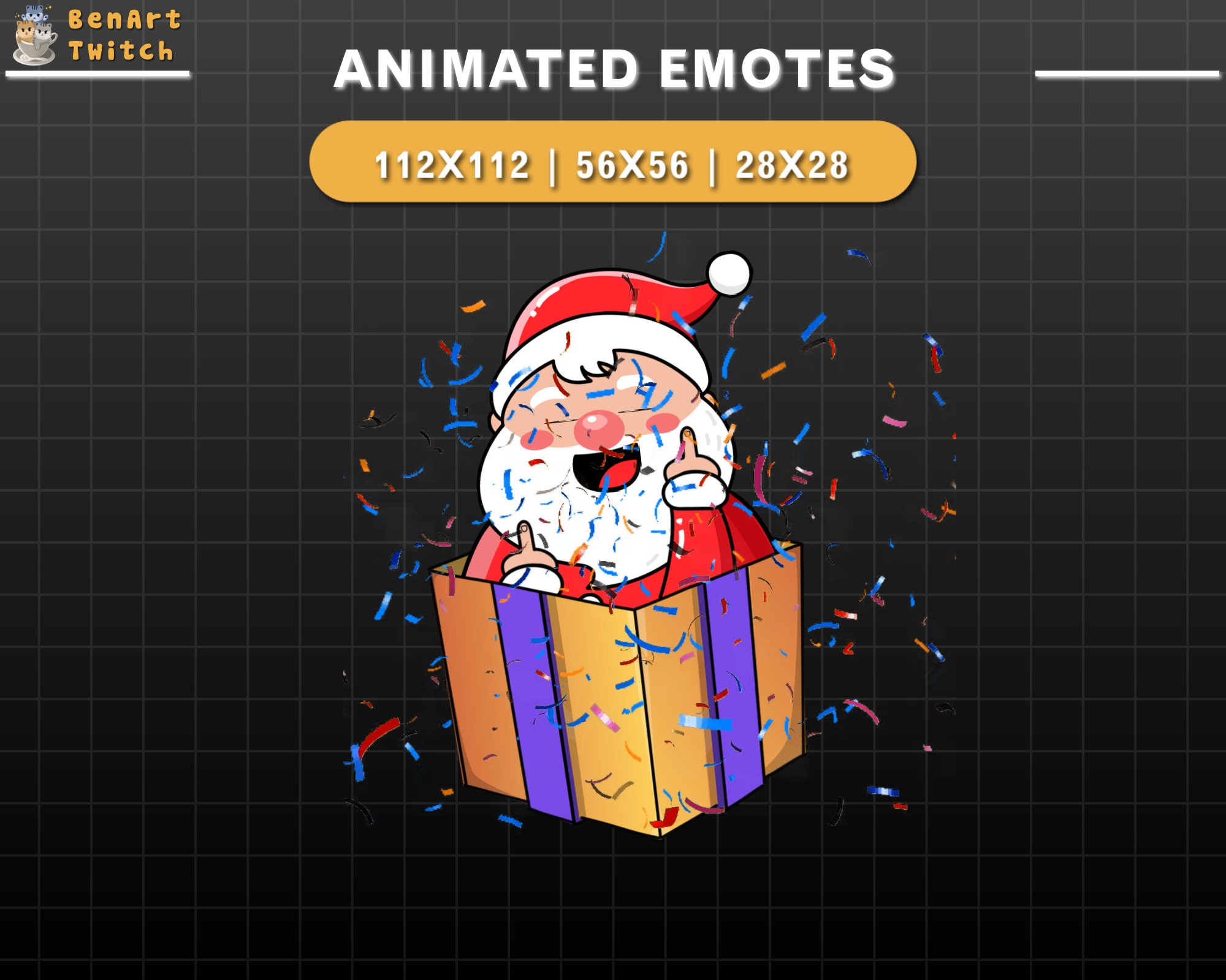 Animated Twitch Emote Christmas Gift Box, Cute Christmas Twitch Emotes ...