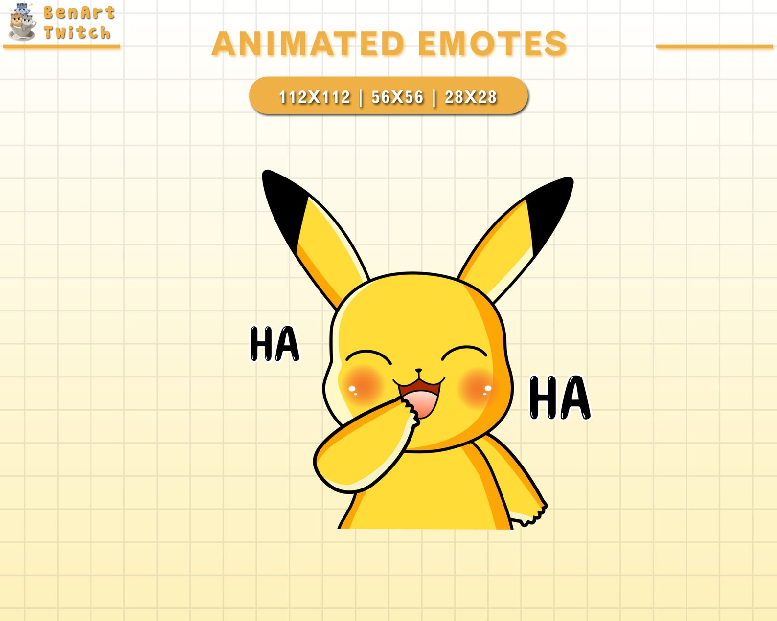 Animated Twitch Emote Pikachu Laughing, Cute Pokemon Twitch Emotes ...