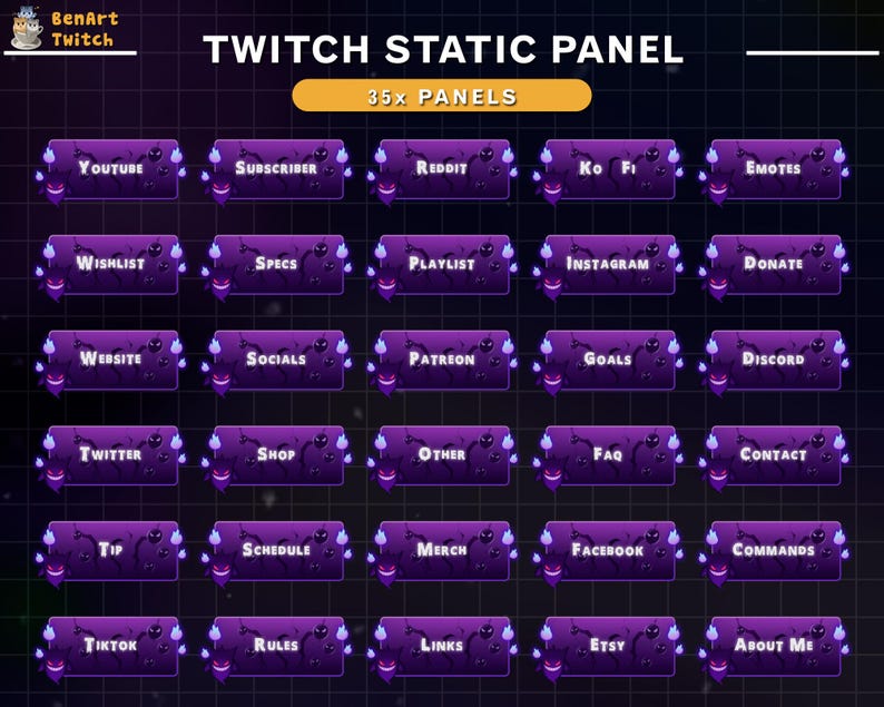 Gengar Twitch Overlay – Animated Stream Package With Lofi Desk, Cozy ...