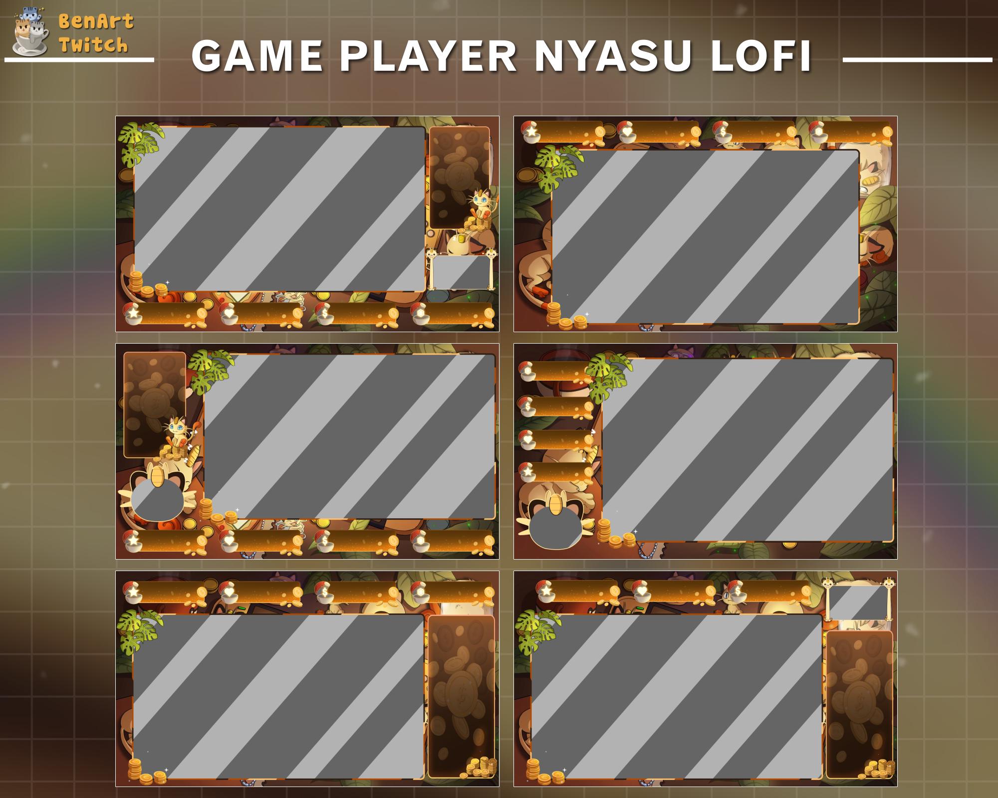 Animated Twitch Overlay Lo-fi Desk Meowth, Cute Cat Stream Package ...