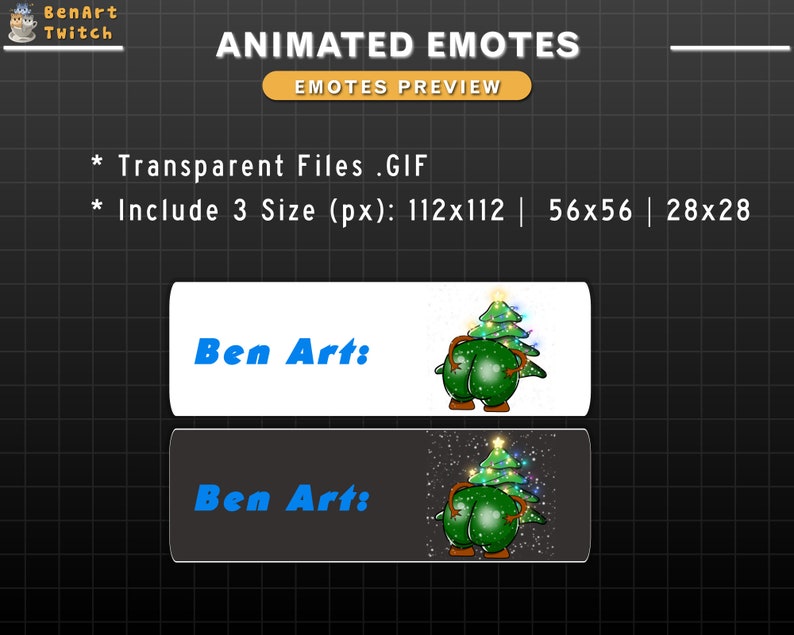 Animated Twitch Emote Funny Christmas Tree, Cute Christmas Twitch ...