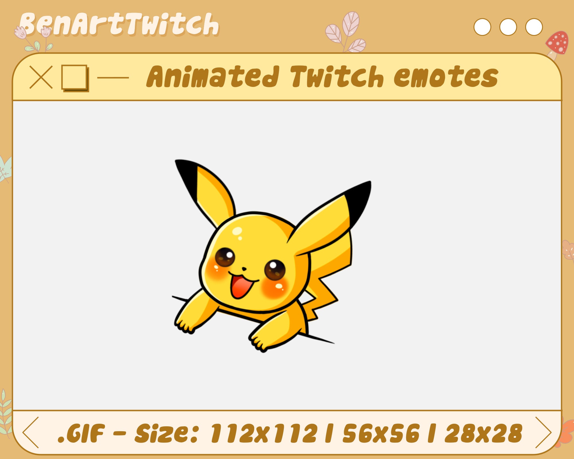 Animated Twitch Emote Cute Pikachu, Cute Pokemon Twitch Emotes V2, Cute ...